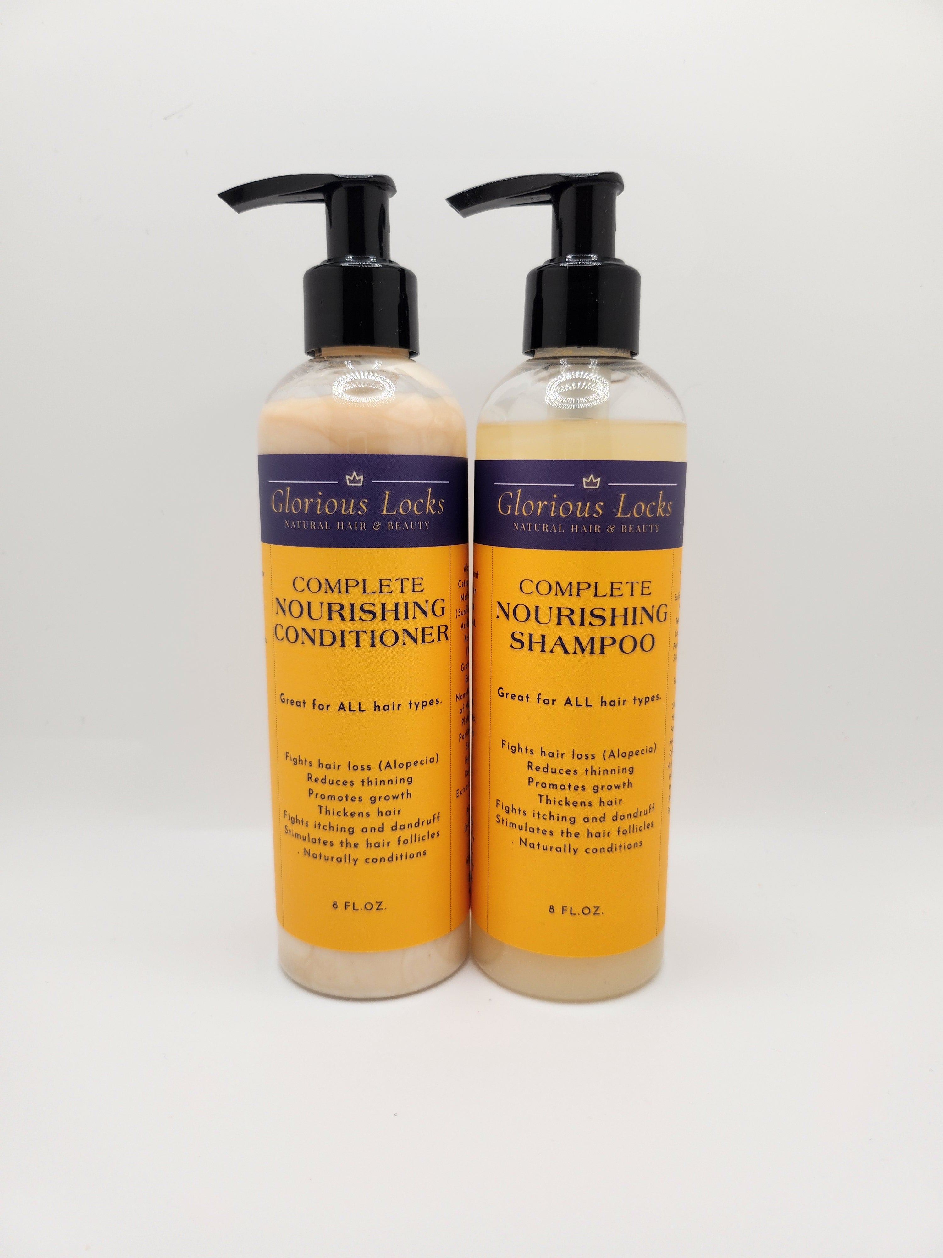 COMPLETE NOURISHING SHAMPOO & CONDITIONER – Glorious Locks Natural Hair ...